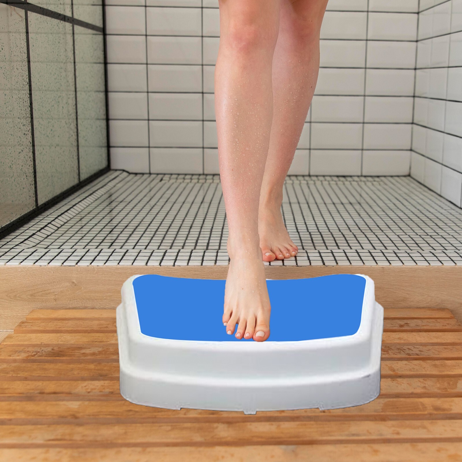 3 x SLIP RESISTANT STACK-ABLE SAFETY BATH STEP STOOL DISABILITY AID ...