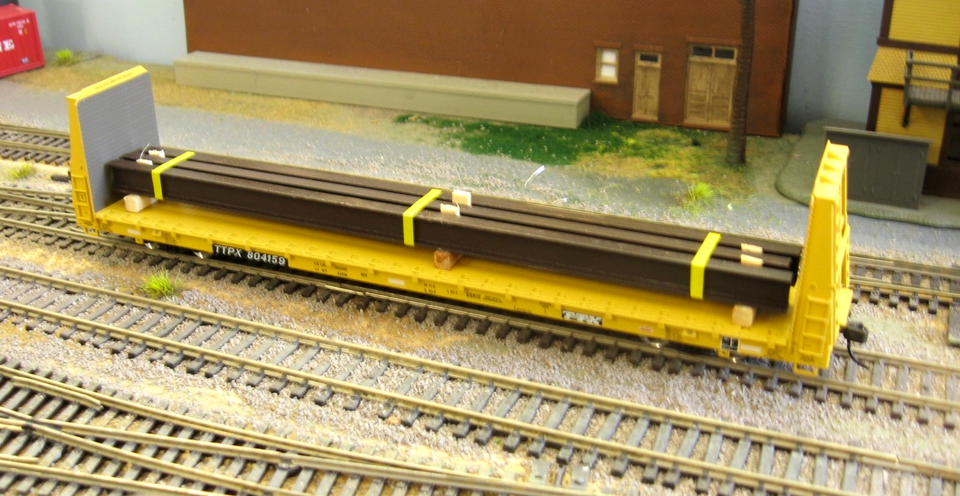 Atlas Ho 68' Bulkhead Flatcar with Custom Steel beams #20000388 TTPX/TTX NIB | eBay