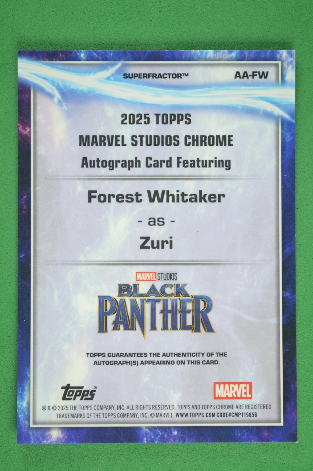 Forest Whitaker as Zuri Topps Chrome Marvel Studios 1/1 AUTO ...