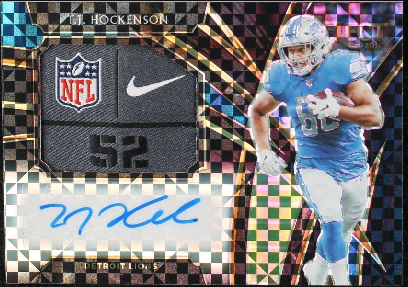 2019 Panini Select - Jumbo Rookie Signature Swatches T.J. Hockenson #JM ...