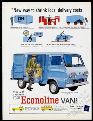 1961 Ford Econoline van vintage print ad | eBay