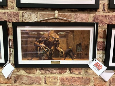 Star Wars Framed Concept Art Ralph McQuarrie Print Rancor Luke Jabba ...
