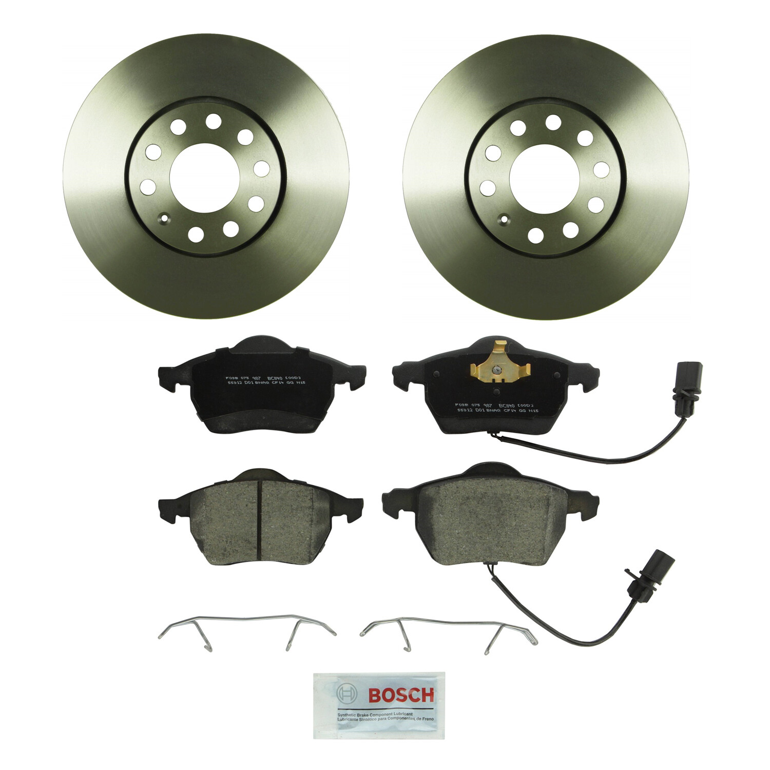 Bosch 2 Front Vented Rotors 288mm & Ceramic Disc Brake Pads Kit For ...