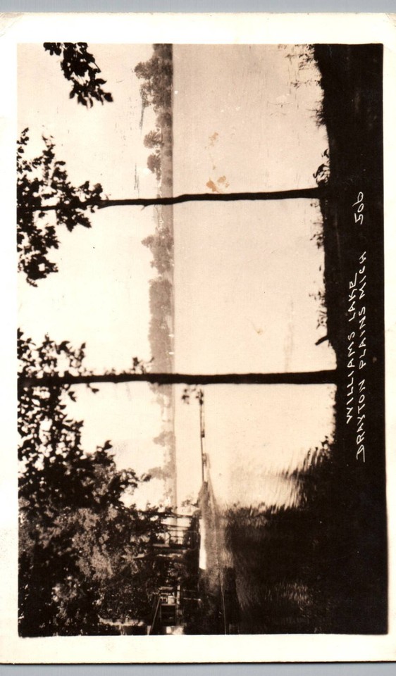 RPPC Drayton Plains MI Williams Lake 1940s Michigan Real Photo, Oakland ...