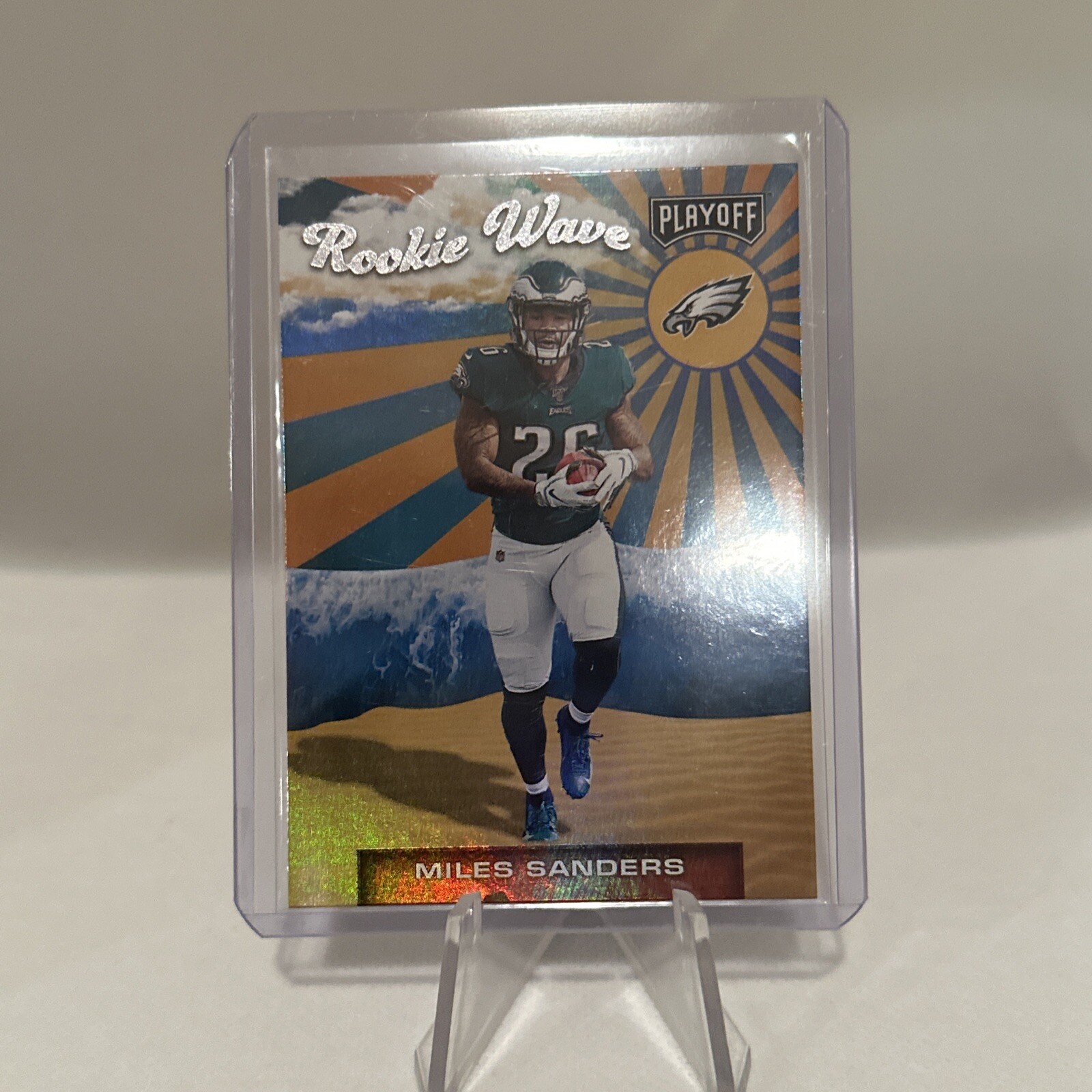 2019 Panini Playoff Miles Sanders Rookie Wave #17 Philadelphia Eagles ...