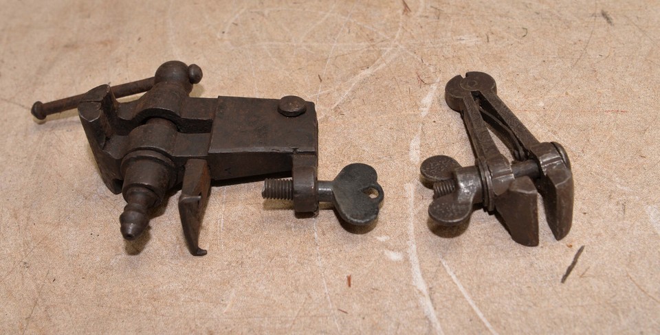 Spectacular blacksmith forged hand made bench vise & pin vise antique ...
