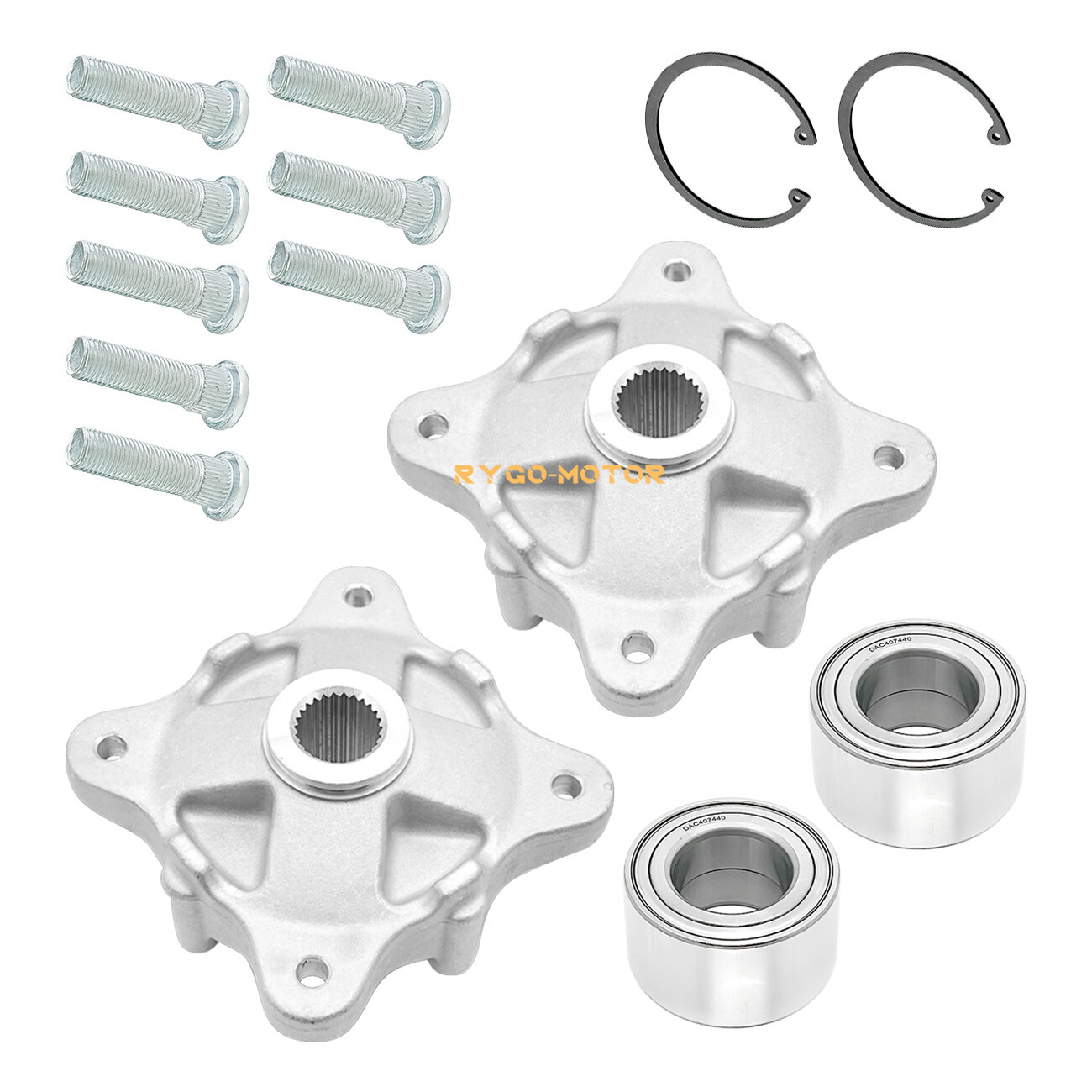 Rear Wheel Hubs & Studs & Bearings for Polaris RZR 800 570 RZR S 800 ...