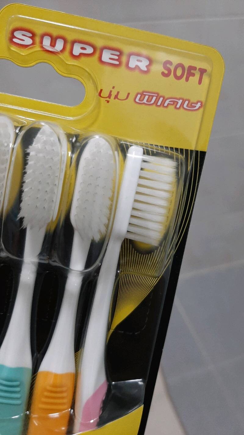 SYSTEMA Toothbrush Original Super Soft Slim Bristles Flexible Spring ...