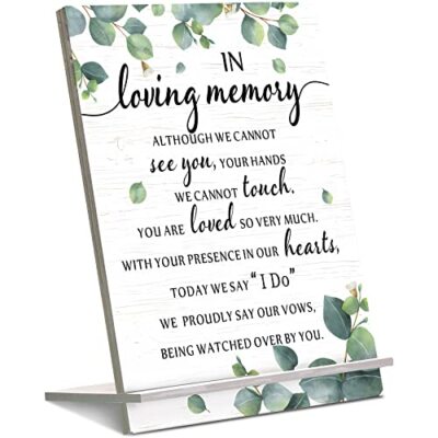 Memorial Table Sign for Wedding, Wedding Wooden Decorations for Fresh ...