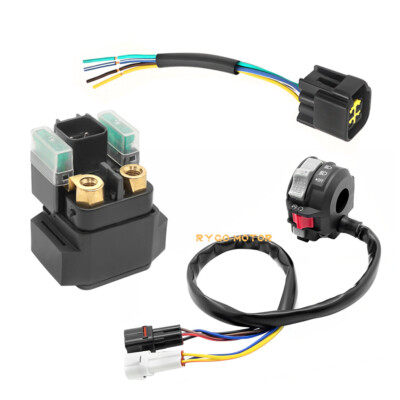Start Stop Switch & Starter Solenoid Relay & Plug for Yamaha Raptor 125 ...
