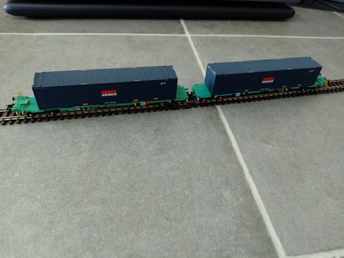 Graham Farish N Gauge 377-852 Intermodal FIA bogie wagon with 45 ...