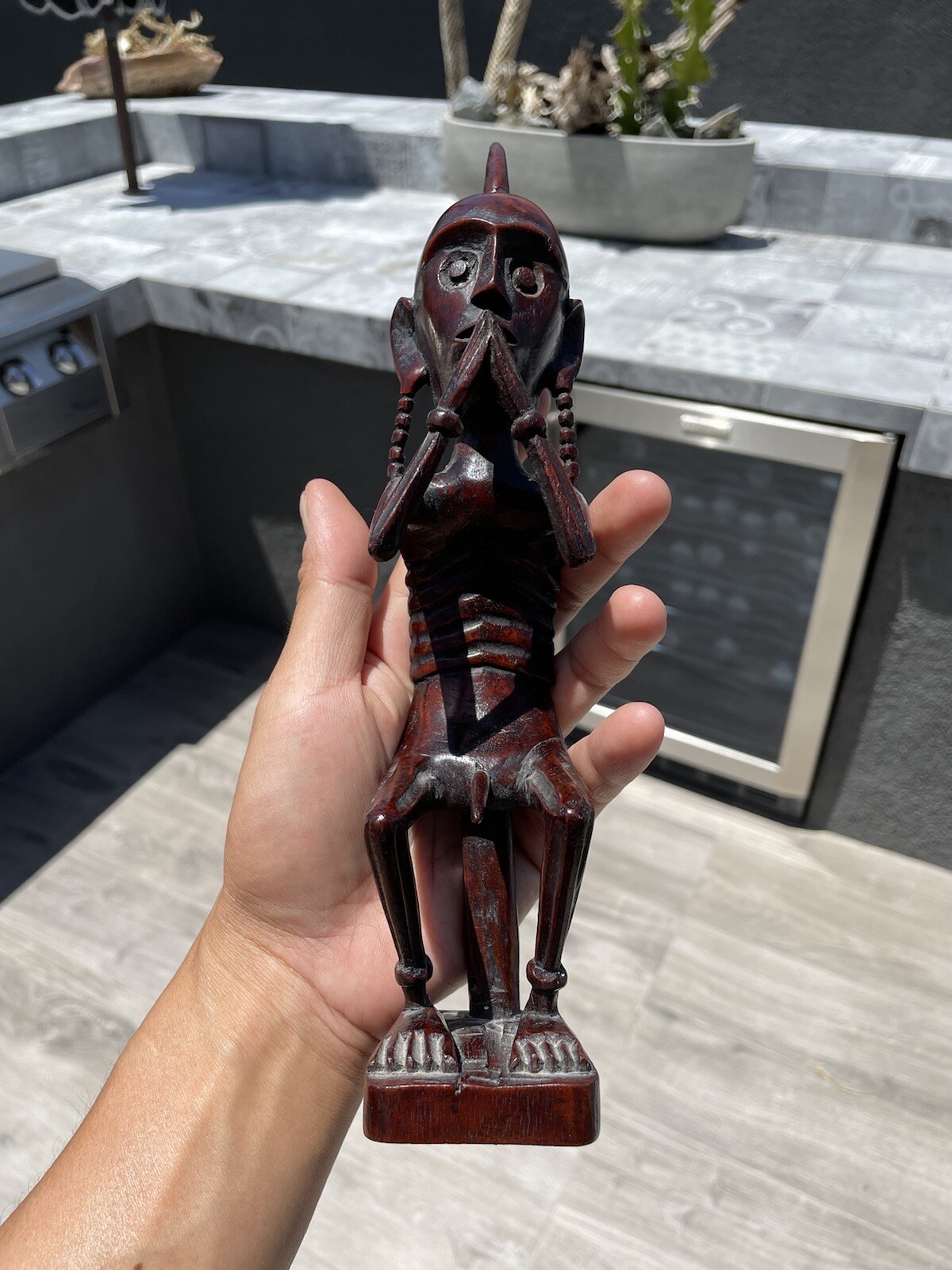 Vintage Carved Easter Island Moai Kavakava Rapa Nui Toromiro Male Art ...