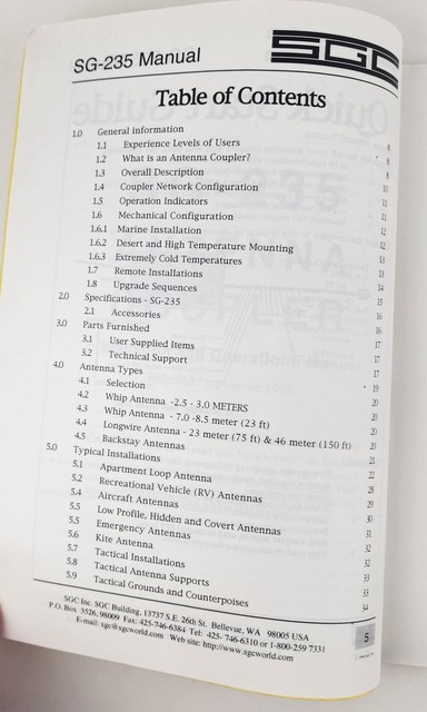 SGC Sg-235 500 Watt HF Smartuner Automatic Antenna Tuner Guaranteed for ...