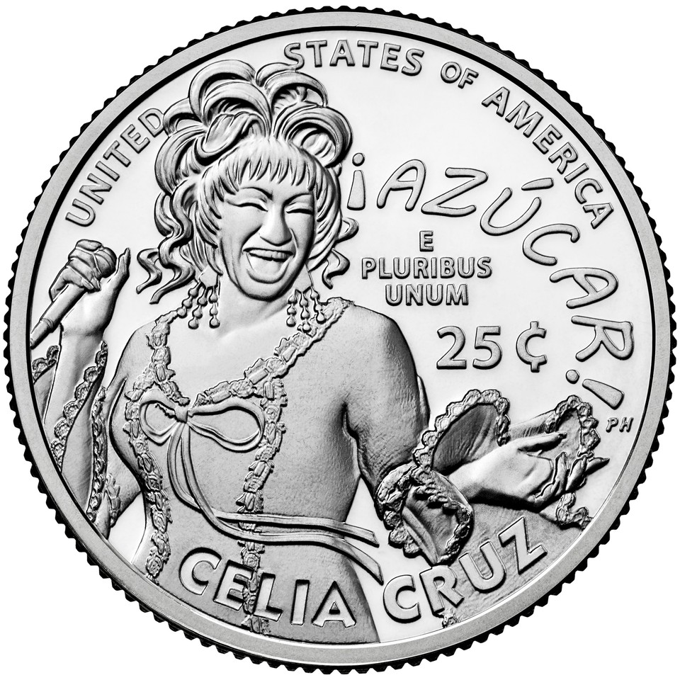 2024 P Celia Cruz "AZUCAR!" American Women Quarter UNC fr Mint Roll ...