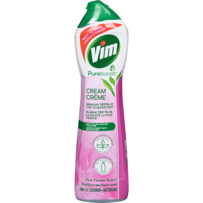 1 x Vim PureBoost Cream Multi-purpose Pink Flower Scent Cleaner 500ml ...