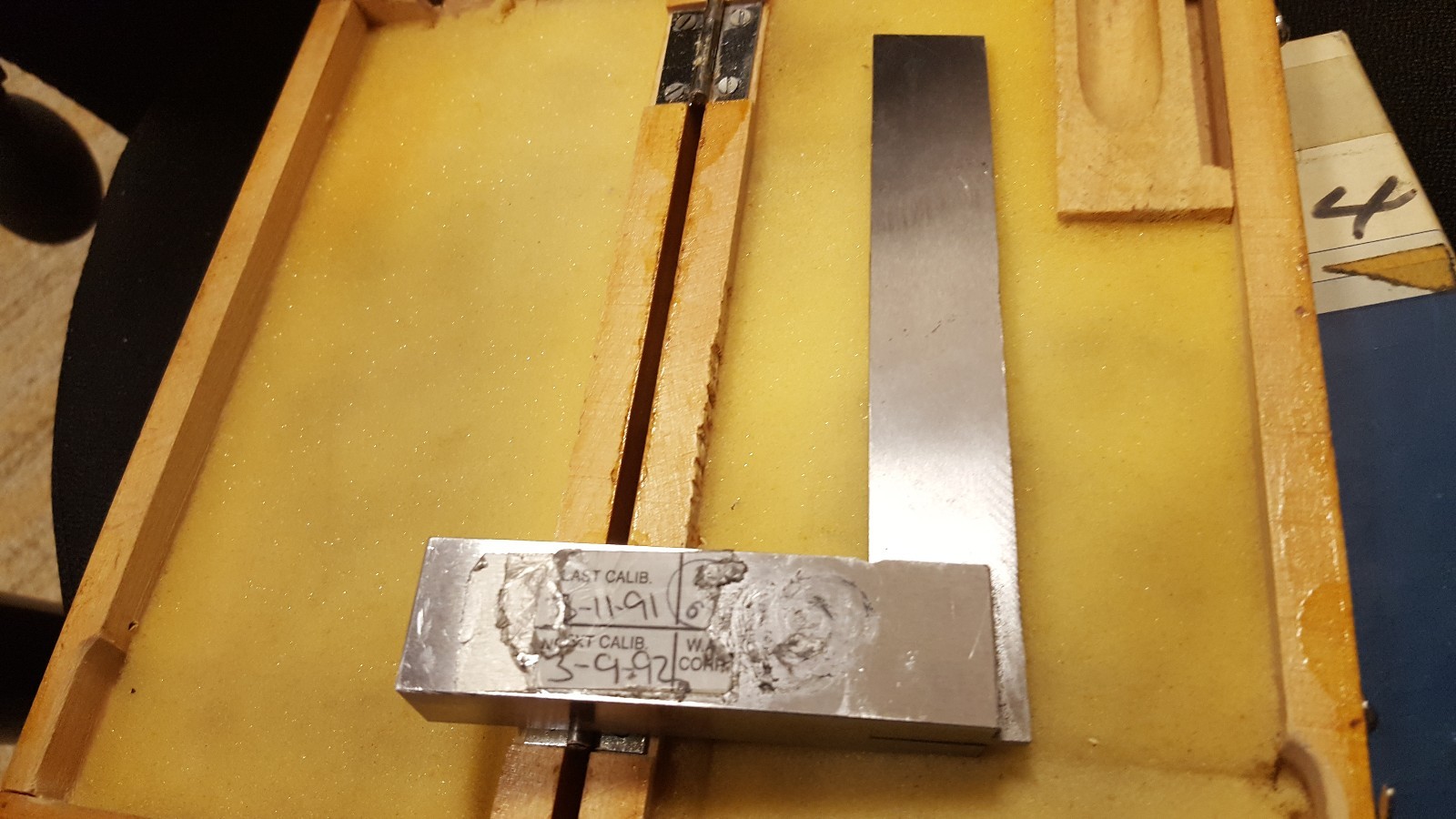 SPI Precision Square 4" Blade / 3" Beam w/ case #- 30-557-3 machinist ...