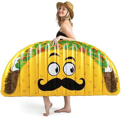 BigMouth Inc - GIANT TACO Inflatable Swimming Pool Summer Float Raft ...
