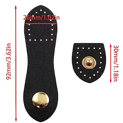 fengxiaomin-4sets Leather Snap Buckles Leather Tab Closure Used for ...