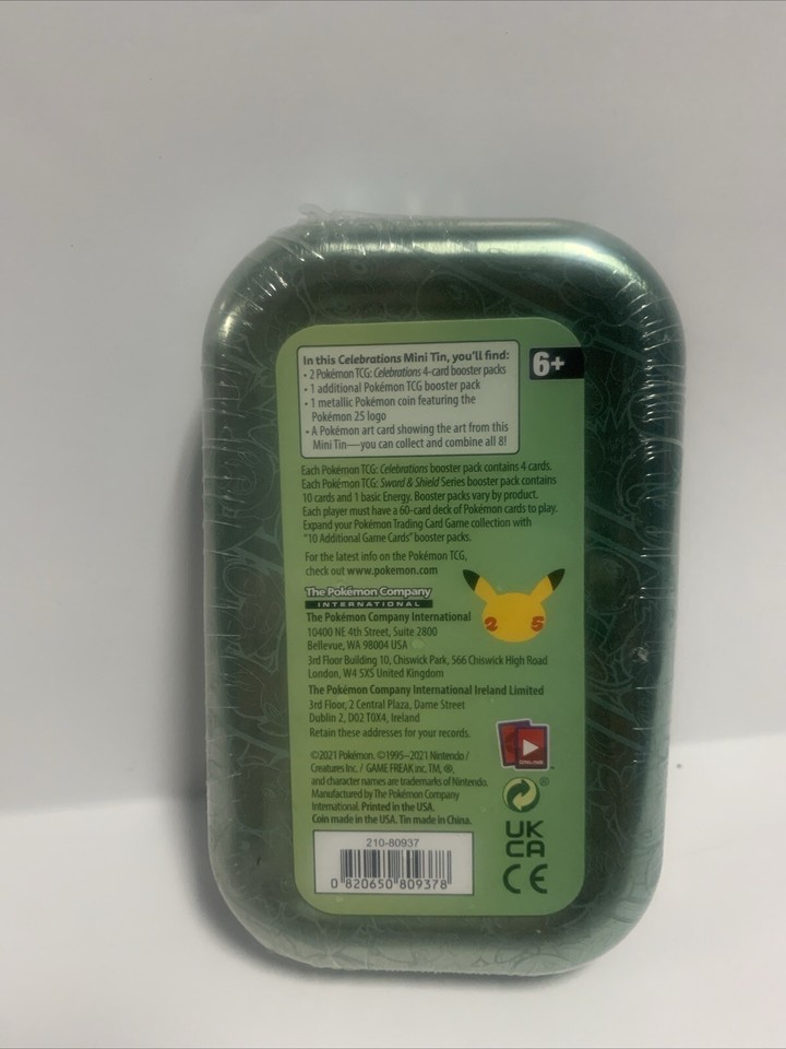 Pokemon Celebrations Mini Tin - UNOVA STARTERS (Tepig, Snivy & Oshawott ...