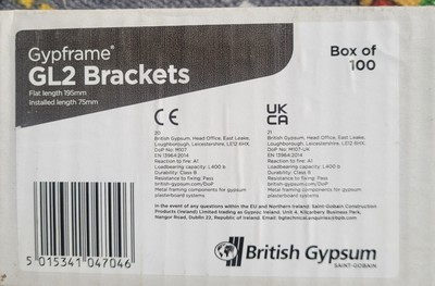 Drylining Bracket GL2 195mm Partitioning Bracket for Drywall and ...