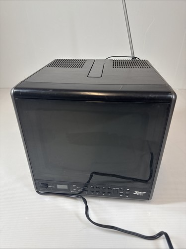 Vintage 1987 Zenith D0930S AC/DC Retro Gaming 9" Portable Cube TV ...