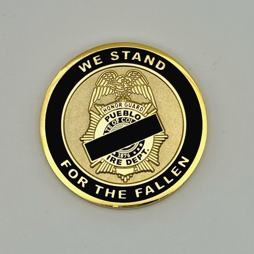 CHALLENGE COIN: Pueblo Colorado Fire Department Honor Guard Stand For ...