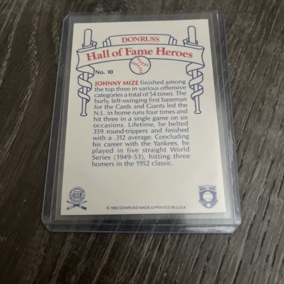 1983 Donruss Hall Of Fame Heroes Auto Lot Of 7 Musial, Kiner, Robert ...