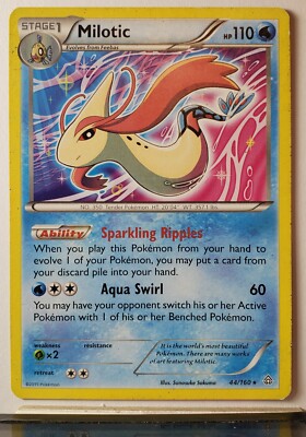 EXCLUSIVE Milotic 44/160 PL - Rare Non Holo XY Primal Clash Pokemon ...