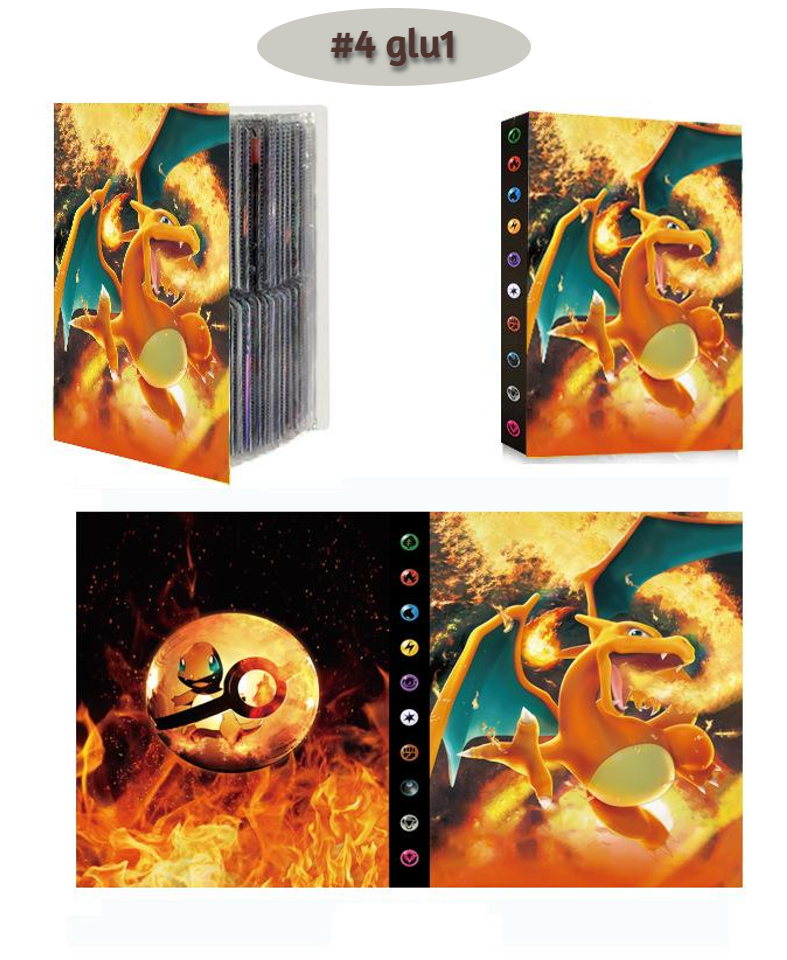 Sammelalbum für 240 Pokemon Karten Portfolio 4-Pocket Sammelkarten Heft ...