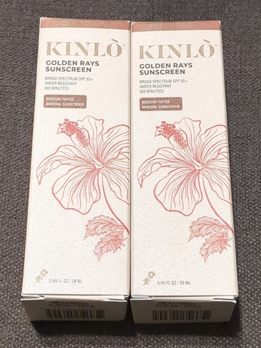 Kinlo Golden Rays Sunscreen MEDIUM TINTED MINERAL SUNSCREEN Exp 4/2024 ...