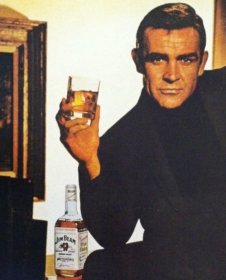 SEAN CONNERY VINTAGE JIM BEAM BOURBON WHISKEY AD 1966 - A FINE MADNESS ...