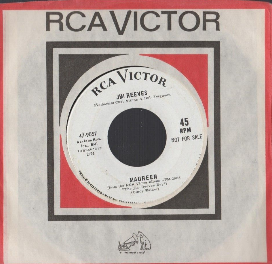 JIM REEVES Maureen / I Won't Come in While He's There 45 RECORD NEAR ...