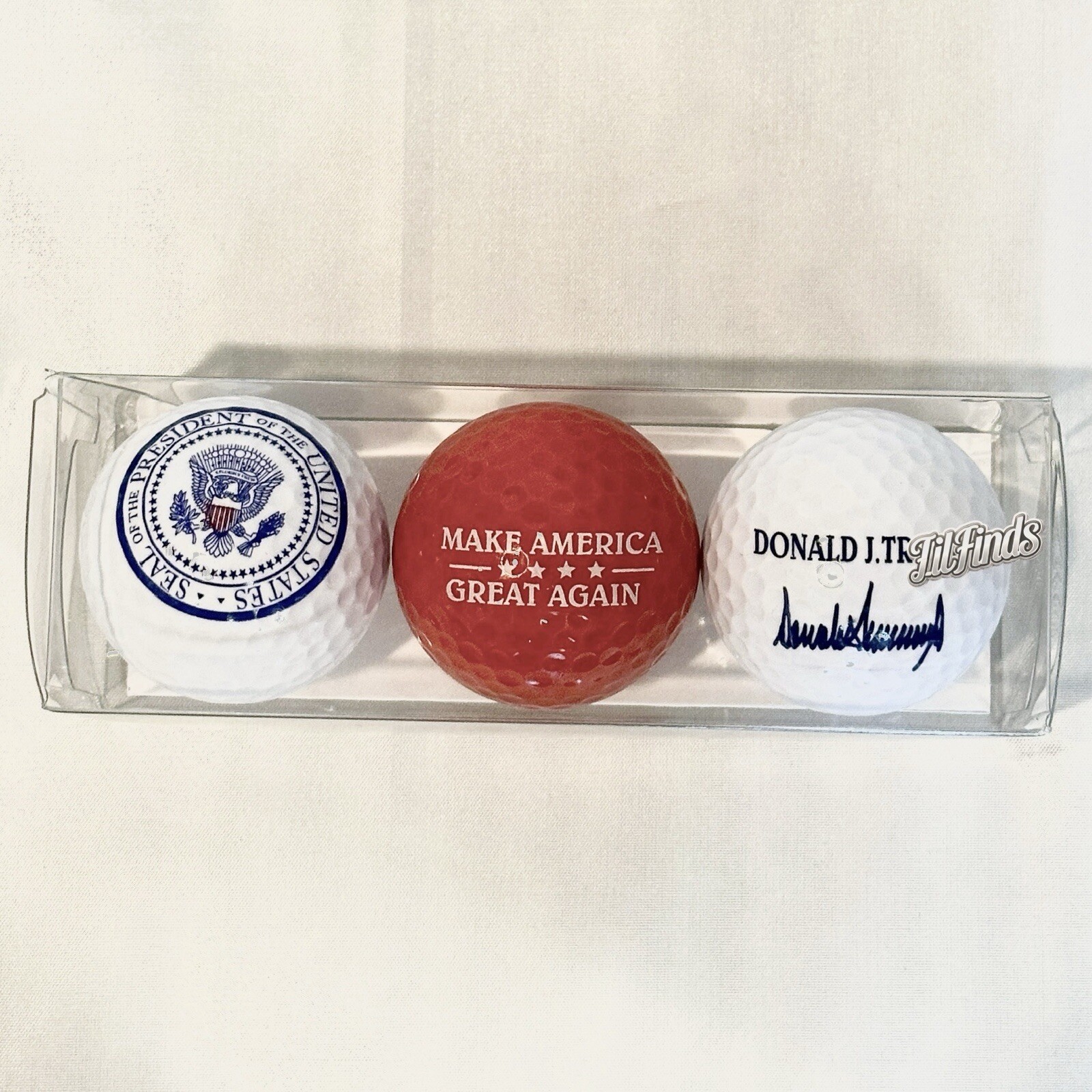 Trump Golf Ball Set Red MAGA Signature Great Seal | eBay