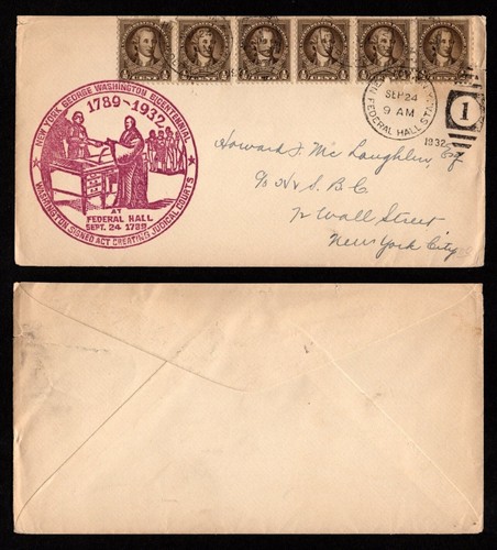 1932 George Washington Bicentennial Commemorative Cover – 6 Stamps | eBay