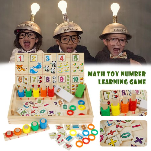 Montessori Math Toy Number Learning Game Wooden Board Toy Preschool PL ...