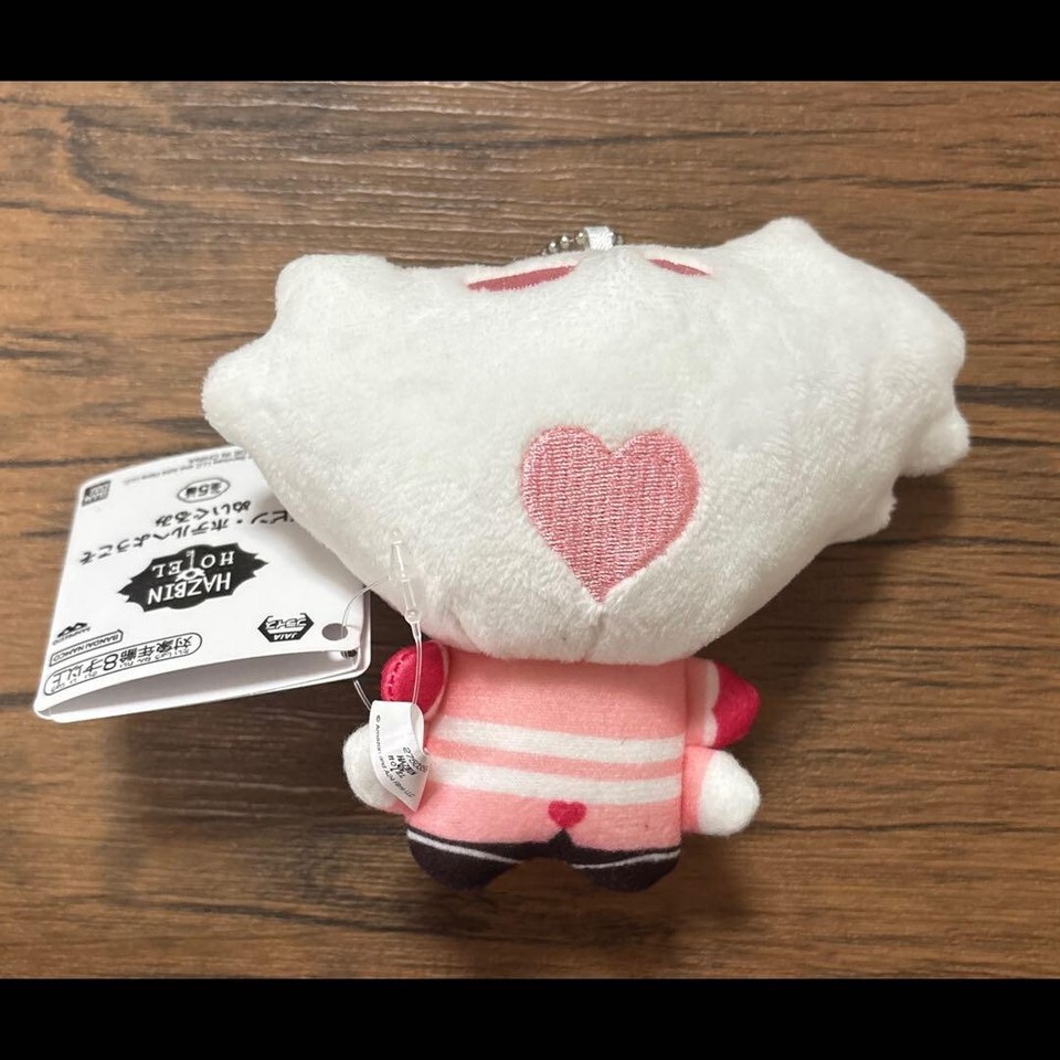 Hazbin Hotel Angel Dust Plush Doll Mascot Chibigurumi 11cm Bandai ...