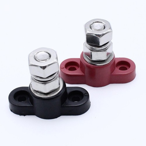 Robust battery terminal block for DC12V 24V red and black easy to ...