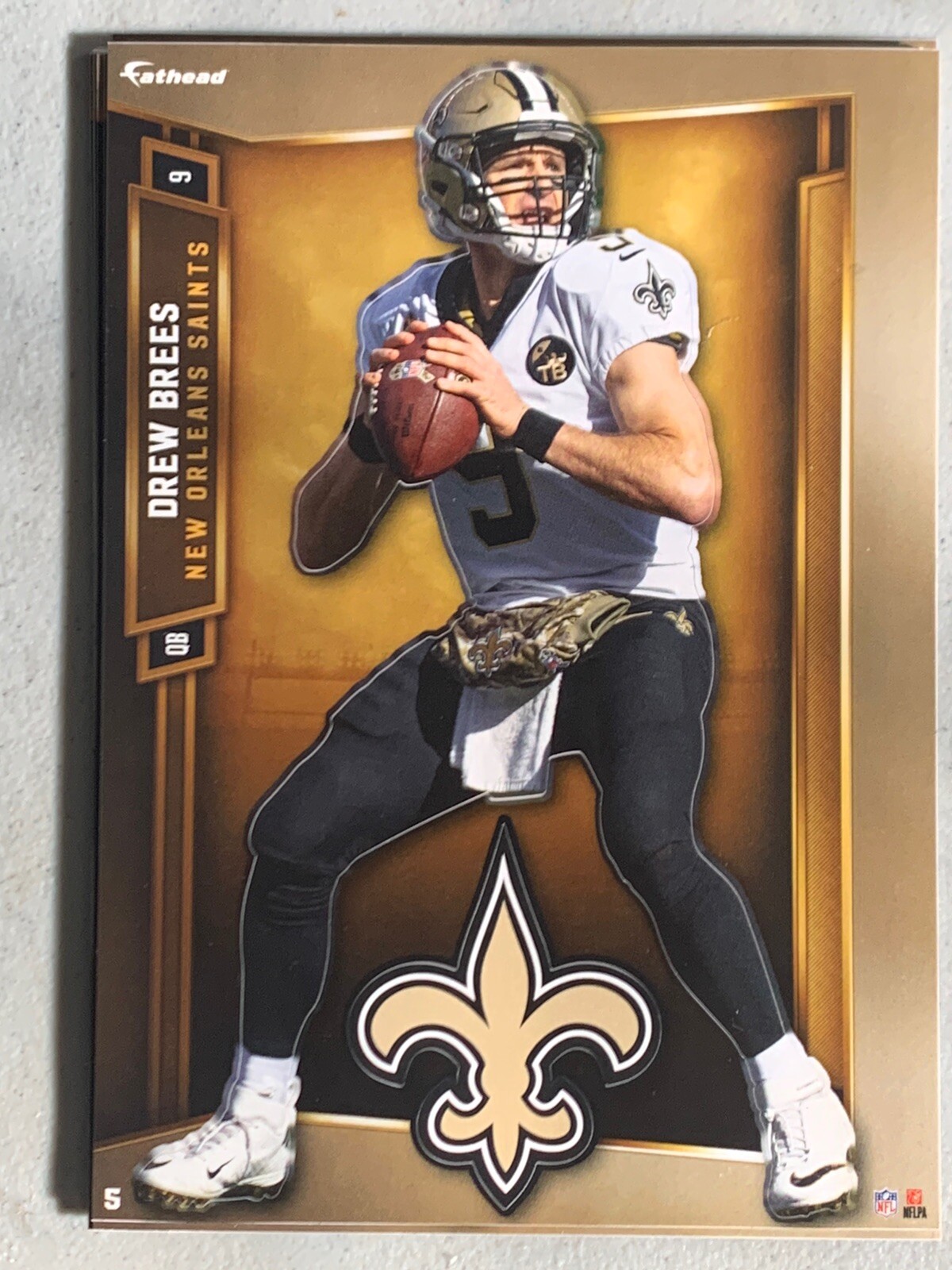DREW BREES 2019 New Orleans Saints Fathead mini / tradeable #5 NEW L@@K ...