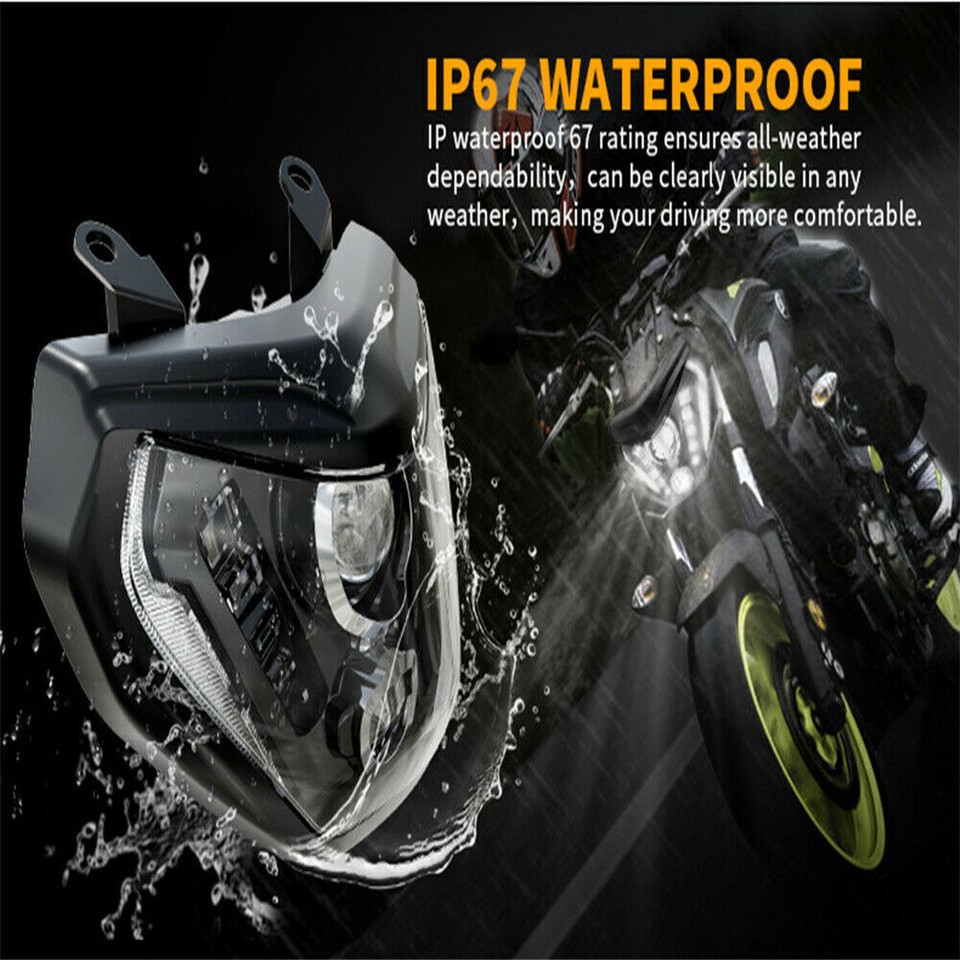 For Yamaha MT07 2019 / MT09 FZ09 2014 2015 2016 LED Headlight Assembly ...