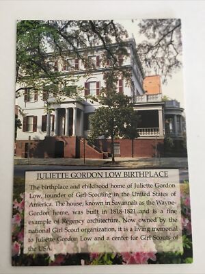 Juliette Gordon Low Birthplace Savannah Georgia Postcard | eBay
