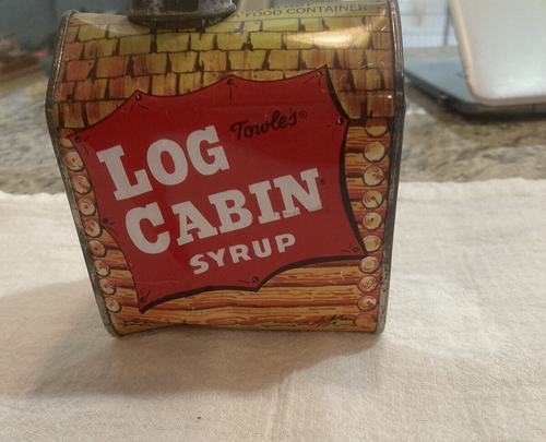Towel’s Log Cabin Syrup Metal Tin and Bank | eBay