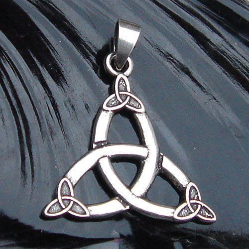 Celtic Triquetta with Triskelen Pendant Silver Gothic Jewelry - NEW | eBay