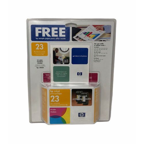HP 23 Tri-Color Print Cartridges Twin Package of Two (2) Factory EXP 02 ...