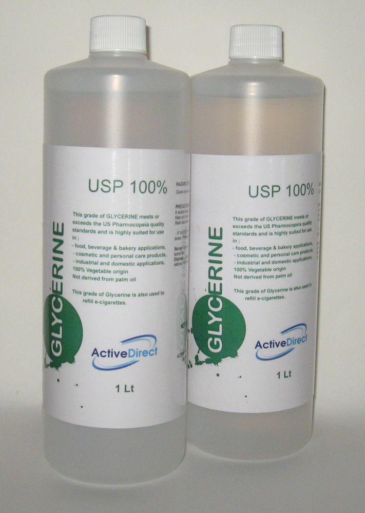 Glycerine USP 100% Pharmaceutical Food Grade 2 litre 2X1L Vegetable ...