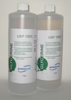 Glycerine USP 100% Pharmaceutical Food Grade 2 litre 2X1L Vegetable ...