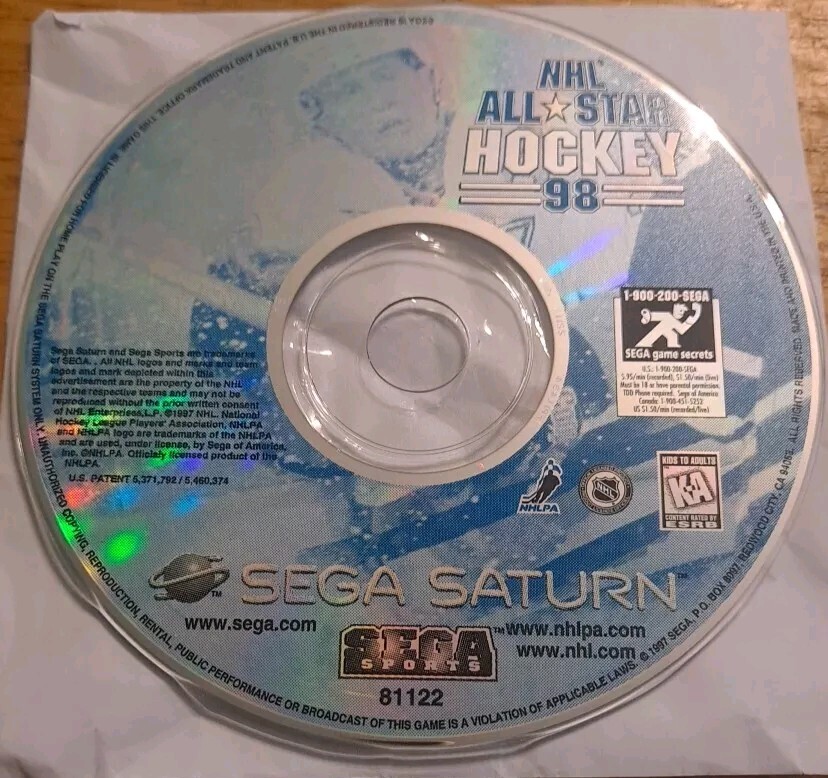 NHL All Star Hockey 98- Sega Saturn Disc Only 10086811223| eBay