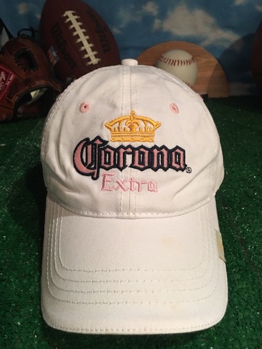 Corona white yellow pink adjustable strap back hat Cap h44 | eBay