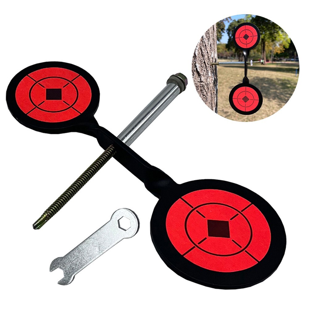 Heavy Duty Carbon Steel Shootings Target with Double Spinners Enhanced ...
