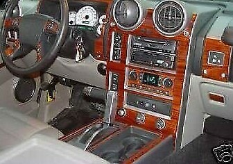 HUMMER H2 H-2 FITS 2003 - 2007 NEW STYLE SET WOOD CARBON ALUMINUM DASH ...
