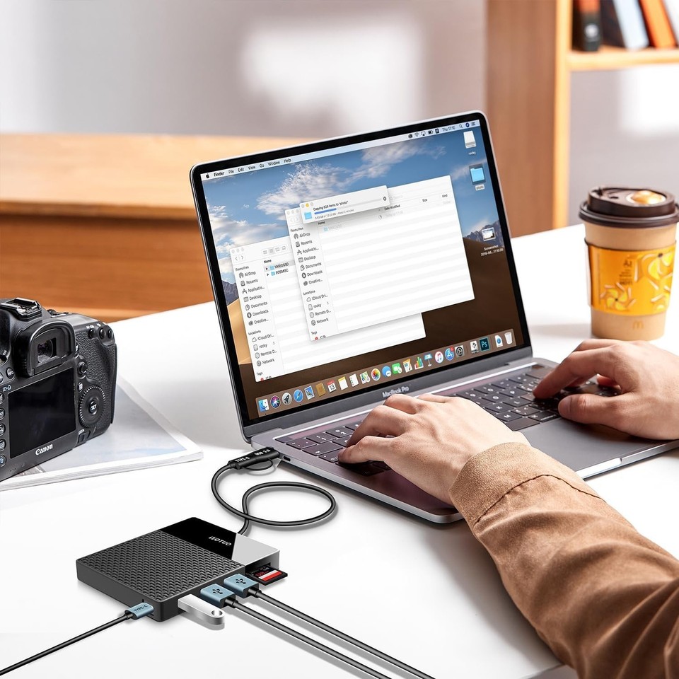 1TB External Hard Drive & USB C 7-in-1 Multiport Hub for Ultimate ...